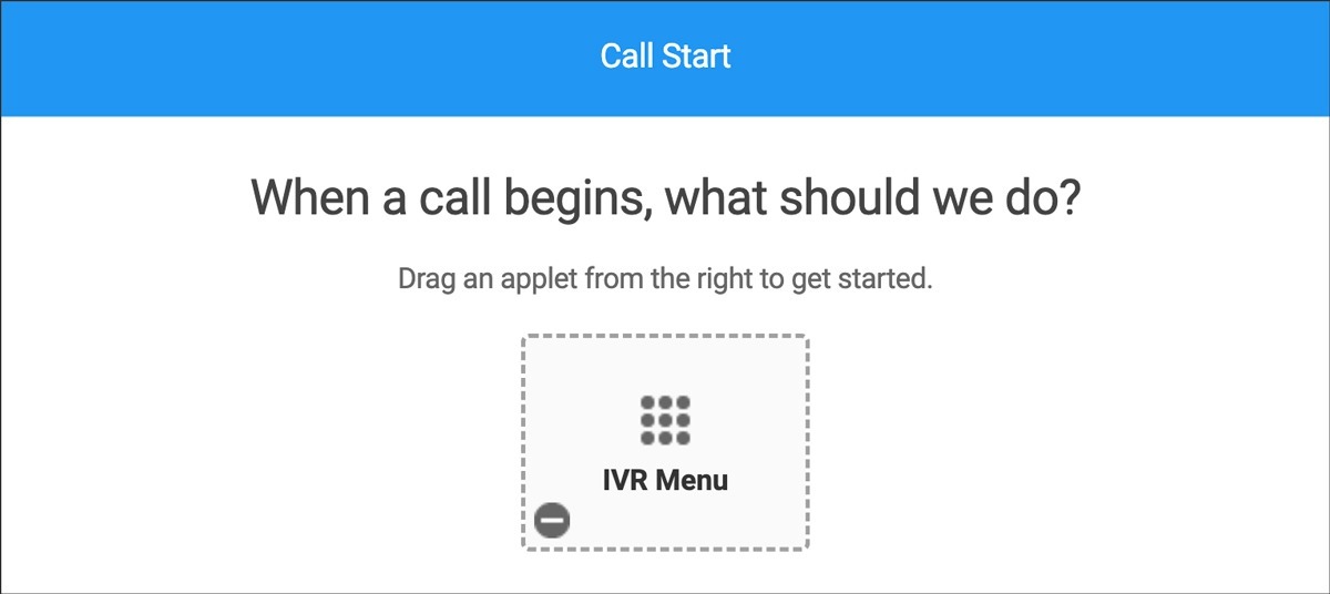 Creating a Phone Menu (IVR Menu Applet) - Call Flows